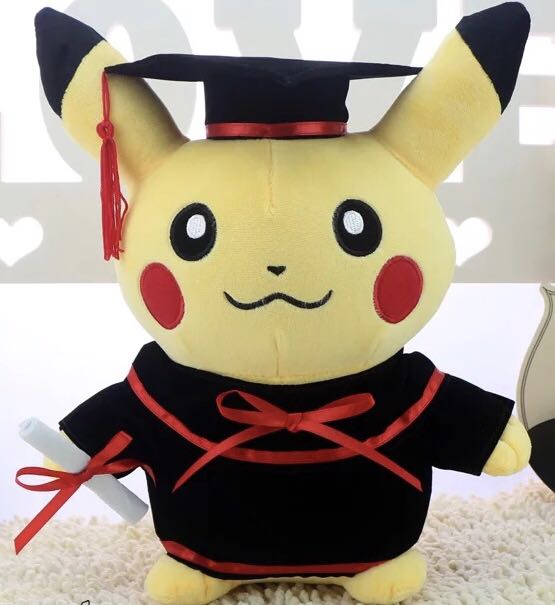 Pikachu graduation, Hobbies & Toys, Toys & Games on Carousell