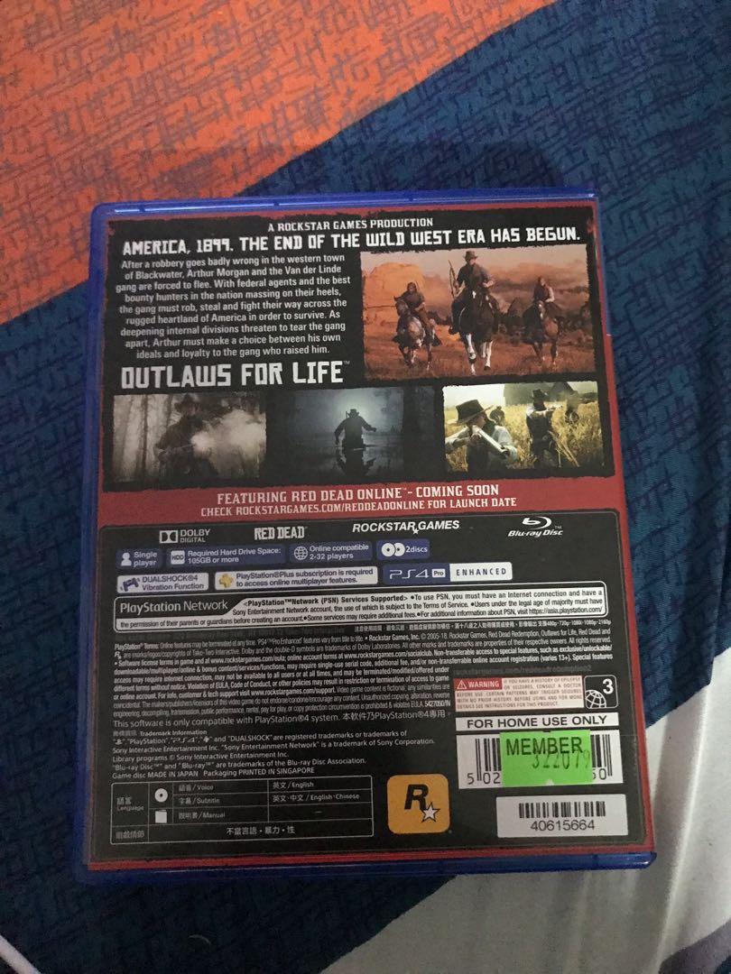 Red Dead Redemption 2, Toys & Games, Video Gaming, Video Games on Carousell