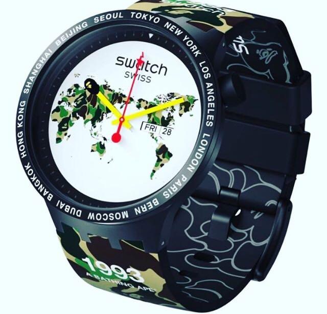 Swatch x Bape, Luxury, Watches on Carousell