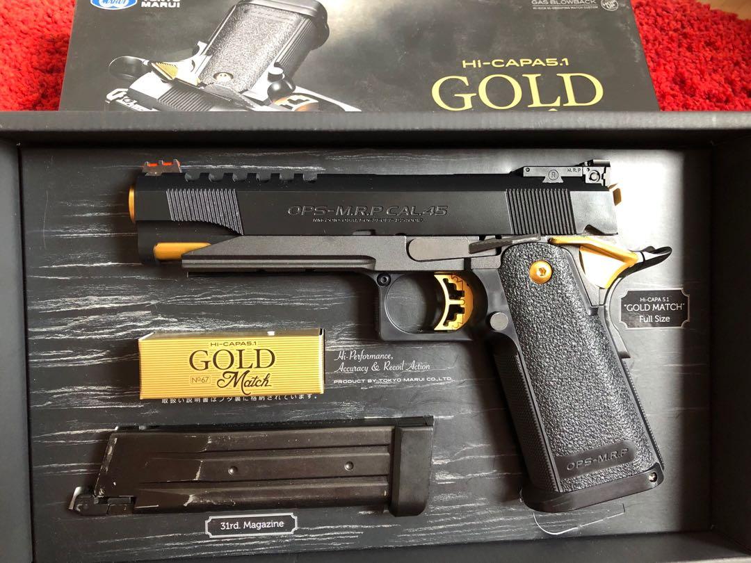 Tritium Hi Capa 5.1 Gold Match (Tokyo Marui), 興趣及遊戲, 玩具 & 遊戲類 - Carousell