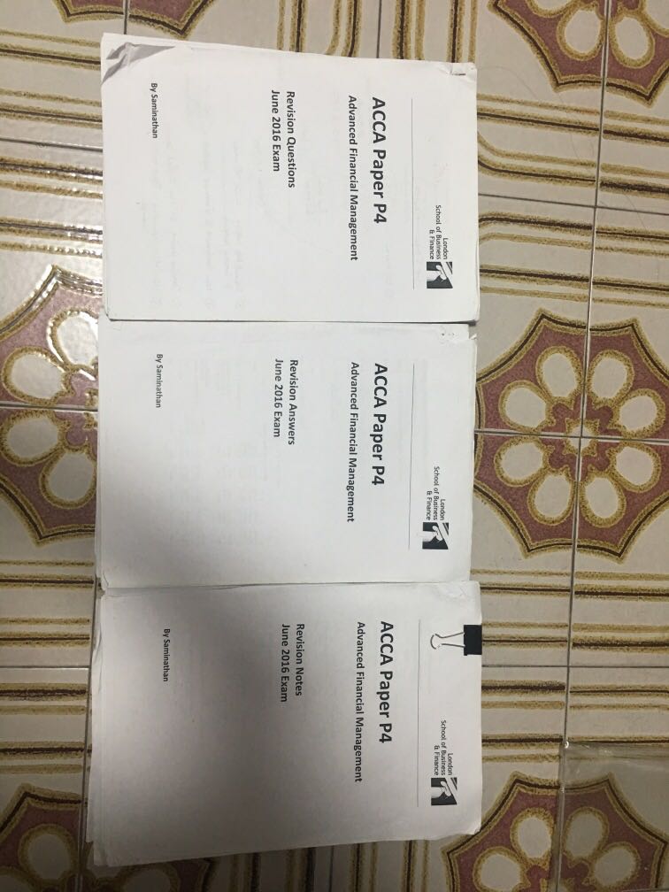 ACCA P4 revision notes, questions and answers, Hobbies & Toys, Books ...