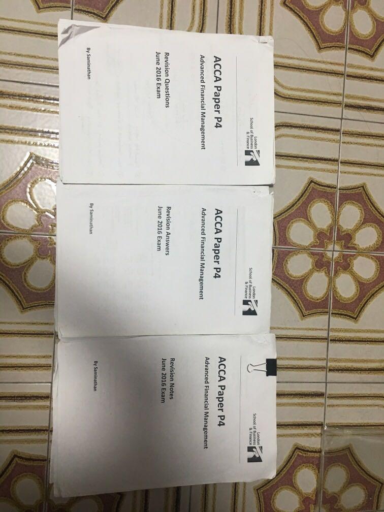 ACCA P4 revision notes, questions and answers, Hobbies & Toys, Books ...