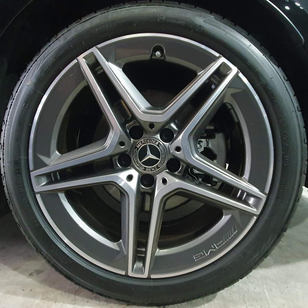AMG Twin Spoke Wheels and Tires 18 inch Mercedes 2019 C205 W205 ...