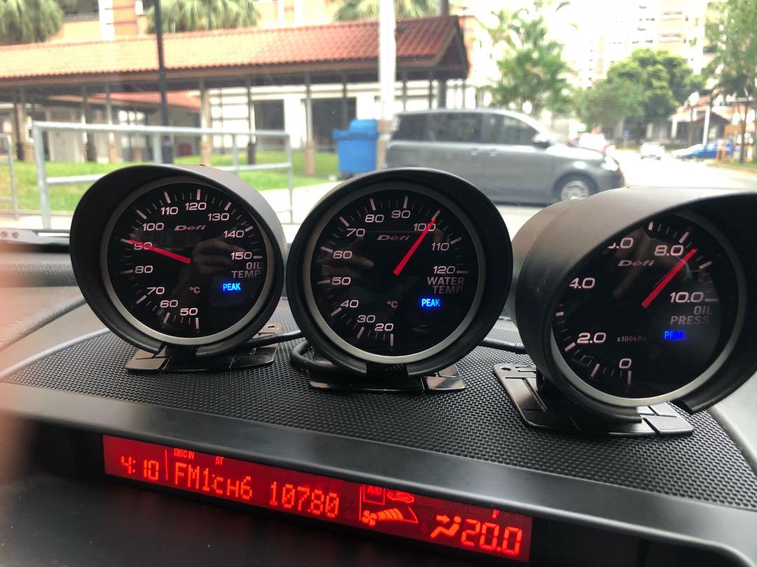 Authentic Defi BF 60mm Gauges (White) + Defi Controller Module, Car ...