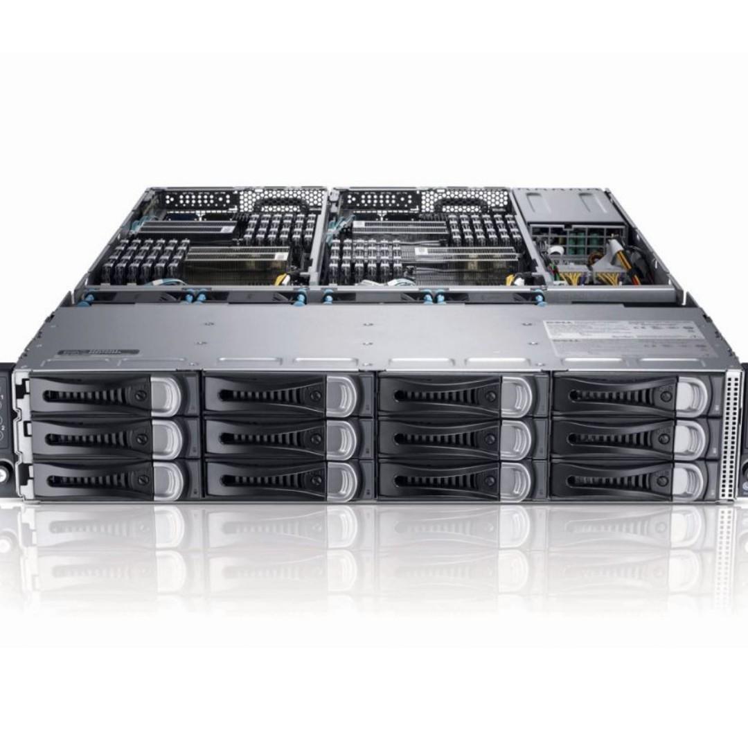 Dell c6100 4 node blade server, 8x CPU, 64 GB (16GB Each Blade), 4*1 TB ...