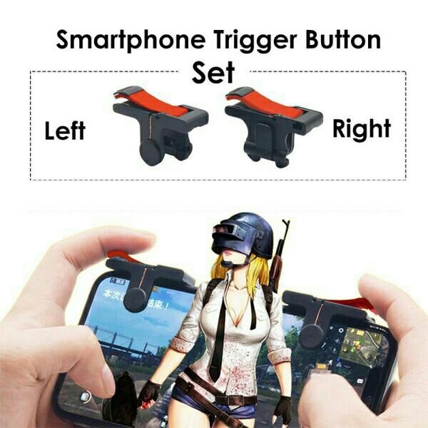 Gaming Trigger L1R1 Mobile Phone Aiming Fire Button Shooter Controller for PUBG, Mobile Phones ...