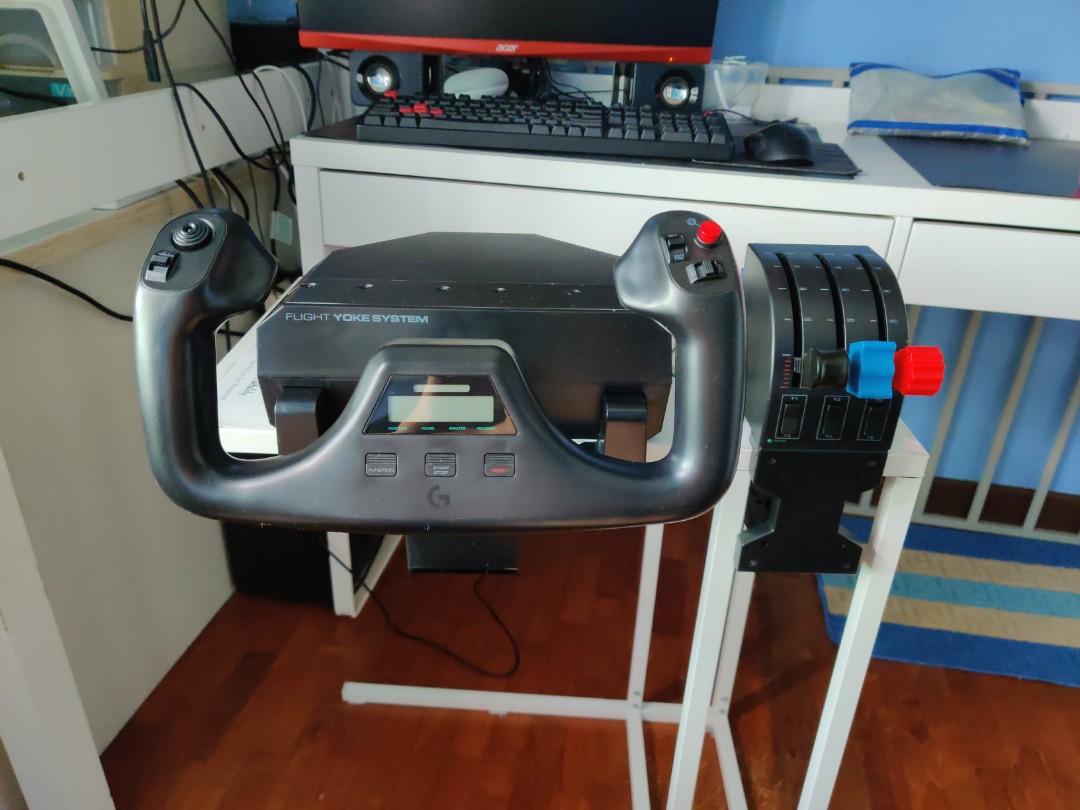 Logitech/saitek flight yoke system, Video Gaming, Video Game Consoles ...