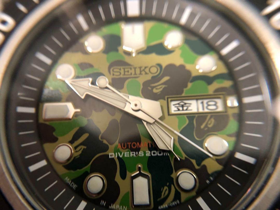 New: Seiko x BAPE Mechanical Divers SZEL003, Luxury, Watches on Carousell