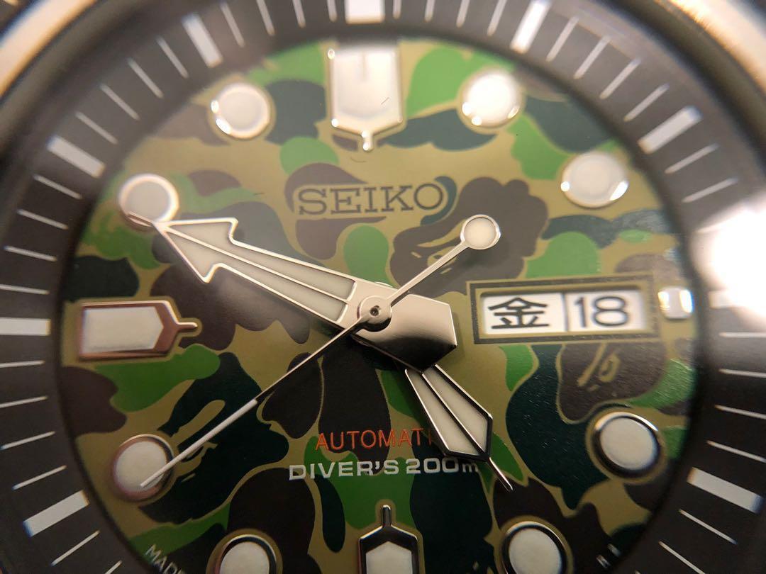 New: Seiko x BAPE Mechanical Divers SZEL003, Luxury, Watches on Carousell