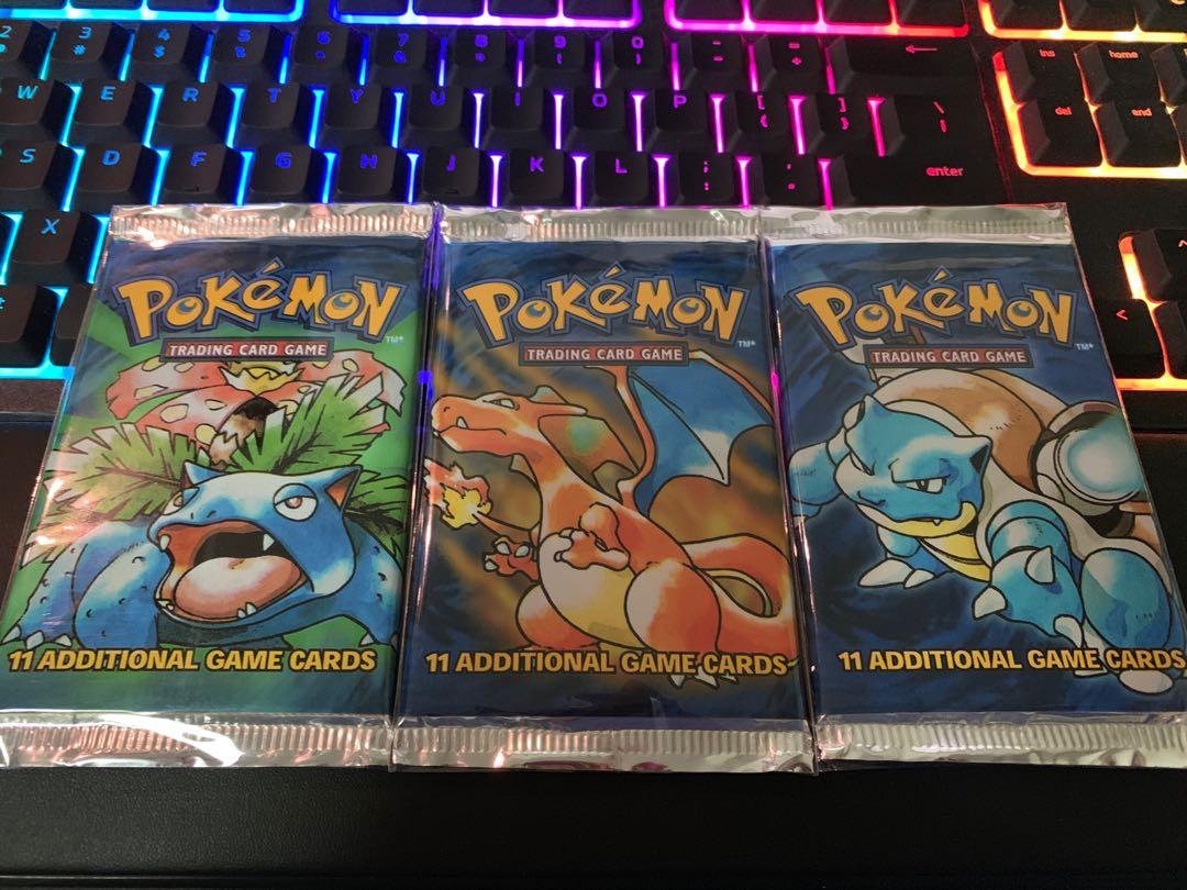 Pokemon Base Set Unlimited Heavy Packs 3 Artworks, Toys & Games, Board ...