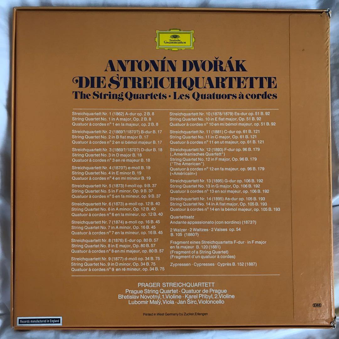 Prague String Quartet plays Dvorak Complete 12-LP box set DG 2740177 ...