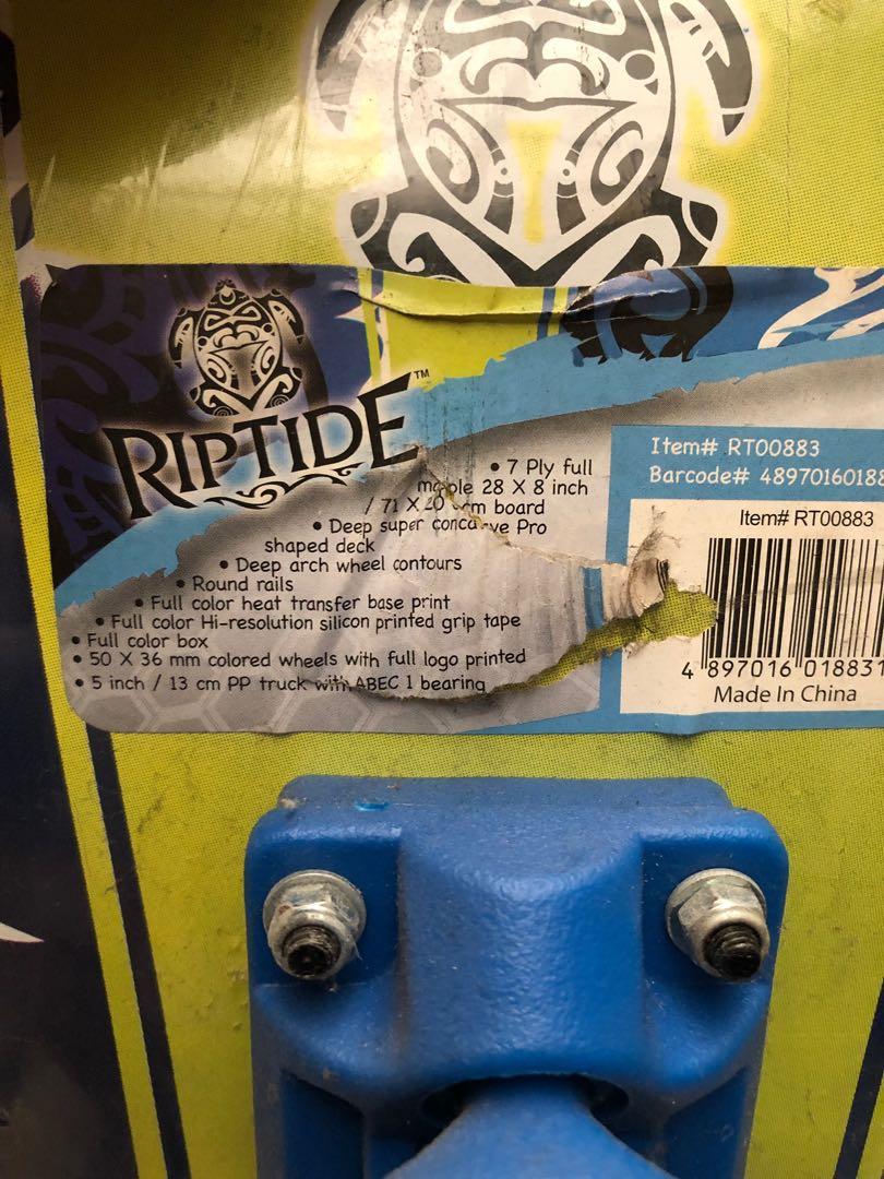 RipTide skateboard, Sports Equipment, Sports & Games, Skates ...