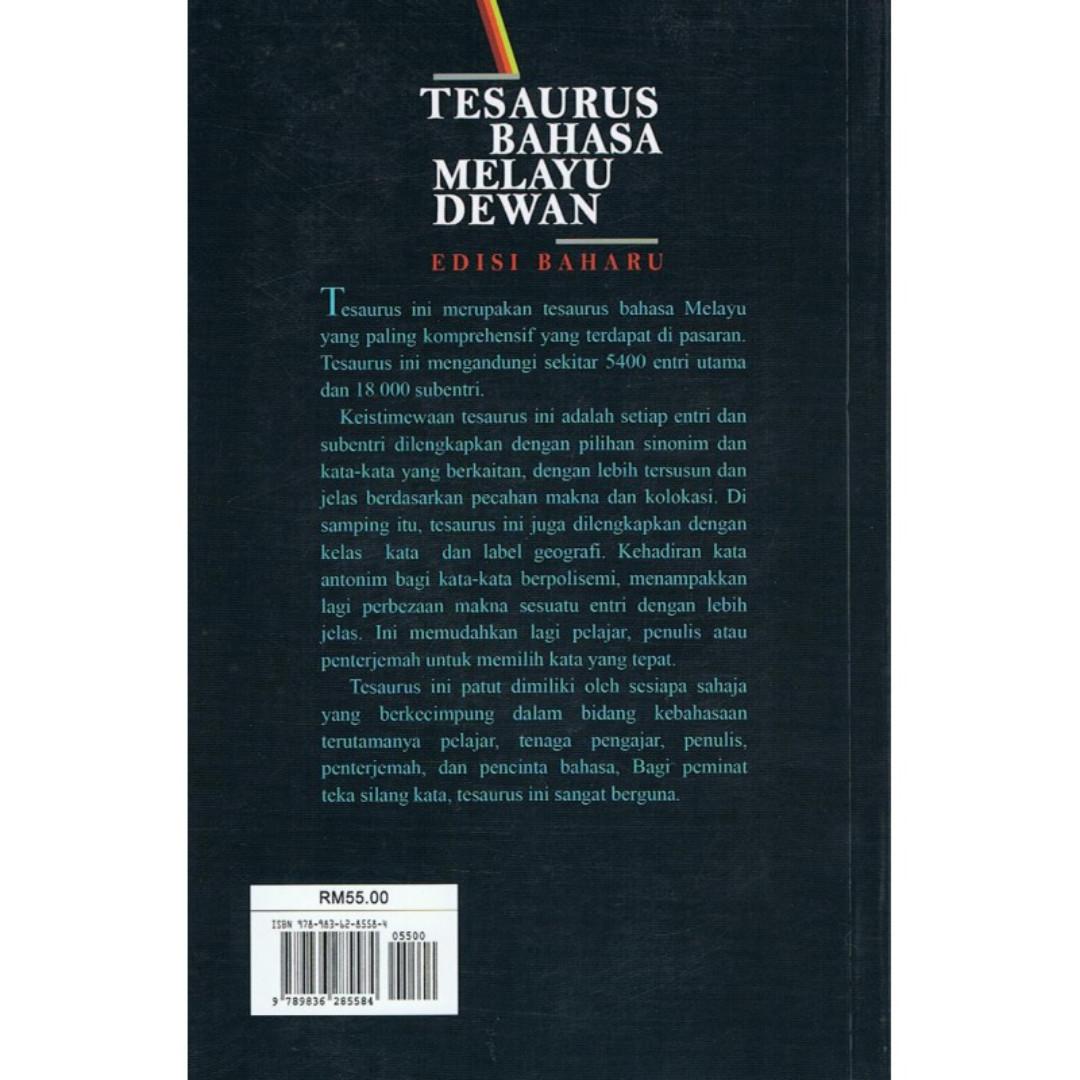 Tesaurus Bahasa Melayu Dewan Edisi Baharu, Hobbies & Toys, Books ...