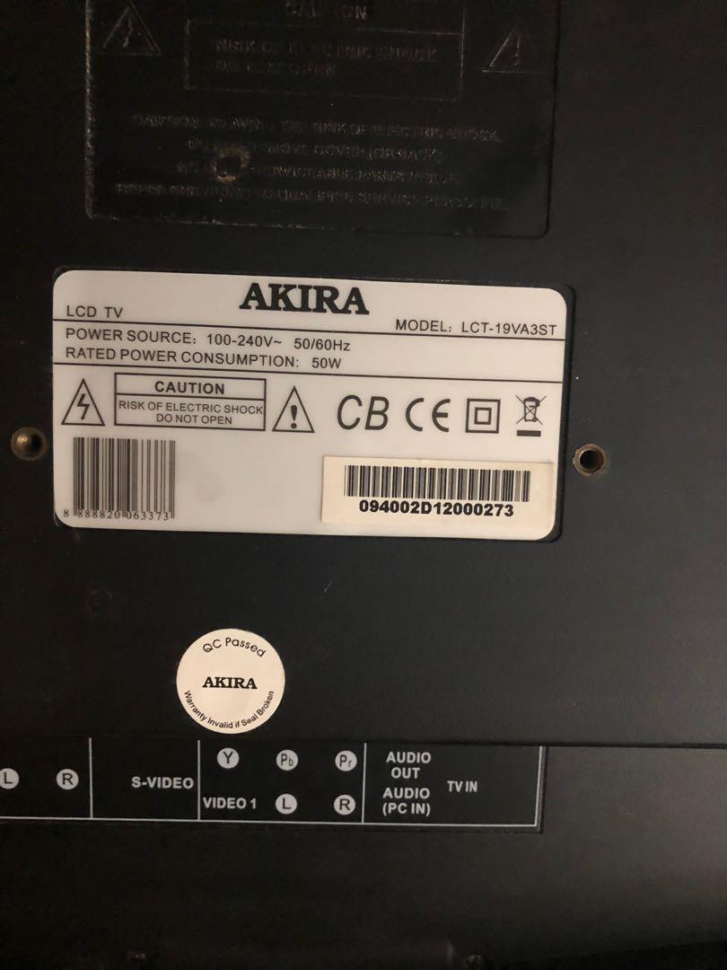 Akira LCD TV, TV & Home Appliances, TV & Entertainment, TV on Carousell