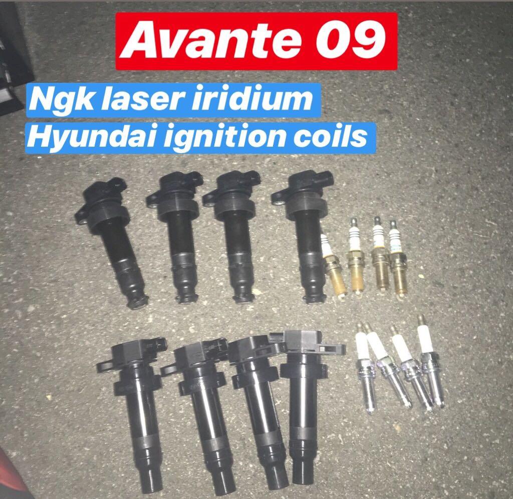 Avante plug + coil replacement, Car Accessories, Accessories on Carousell