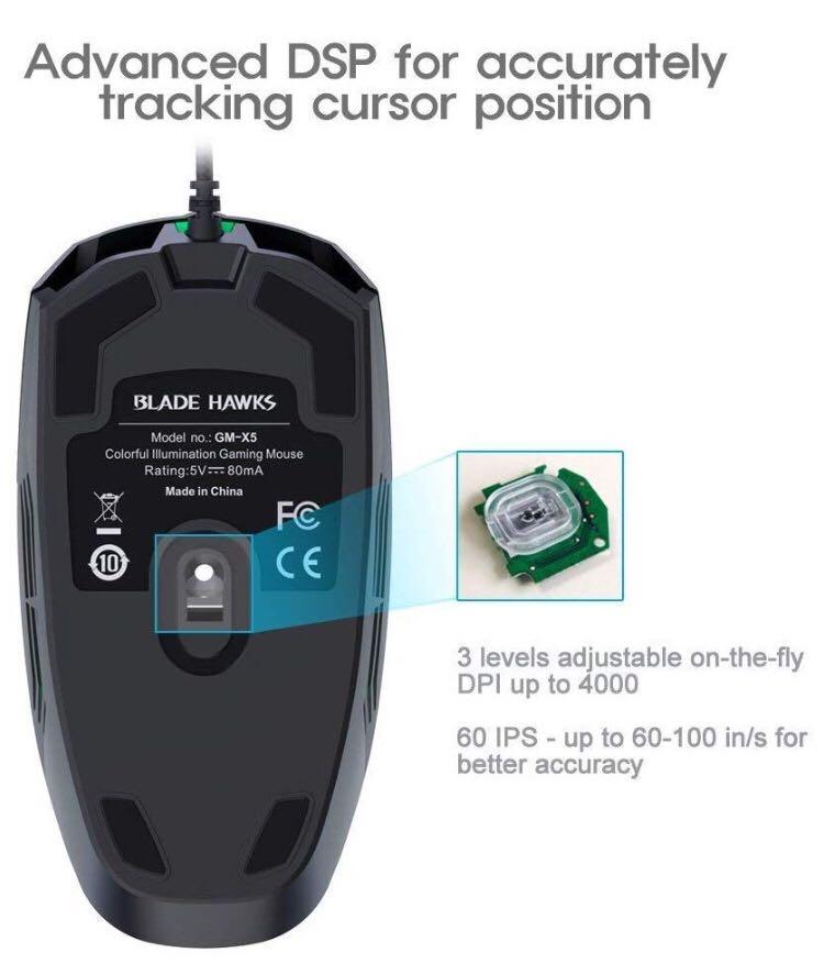 Blade Hawks GM-X5 Gaming Mouse, Computers & Tech, Parts & Accessories ...