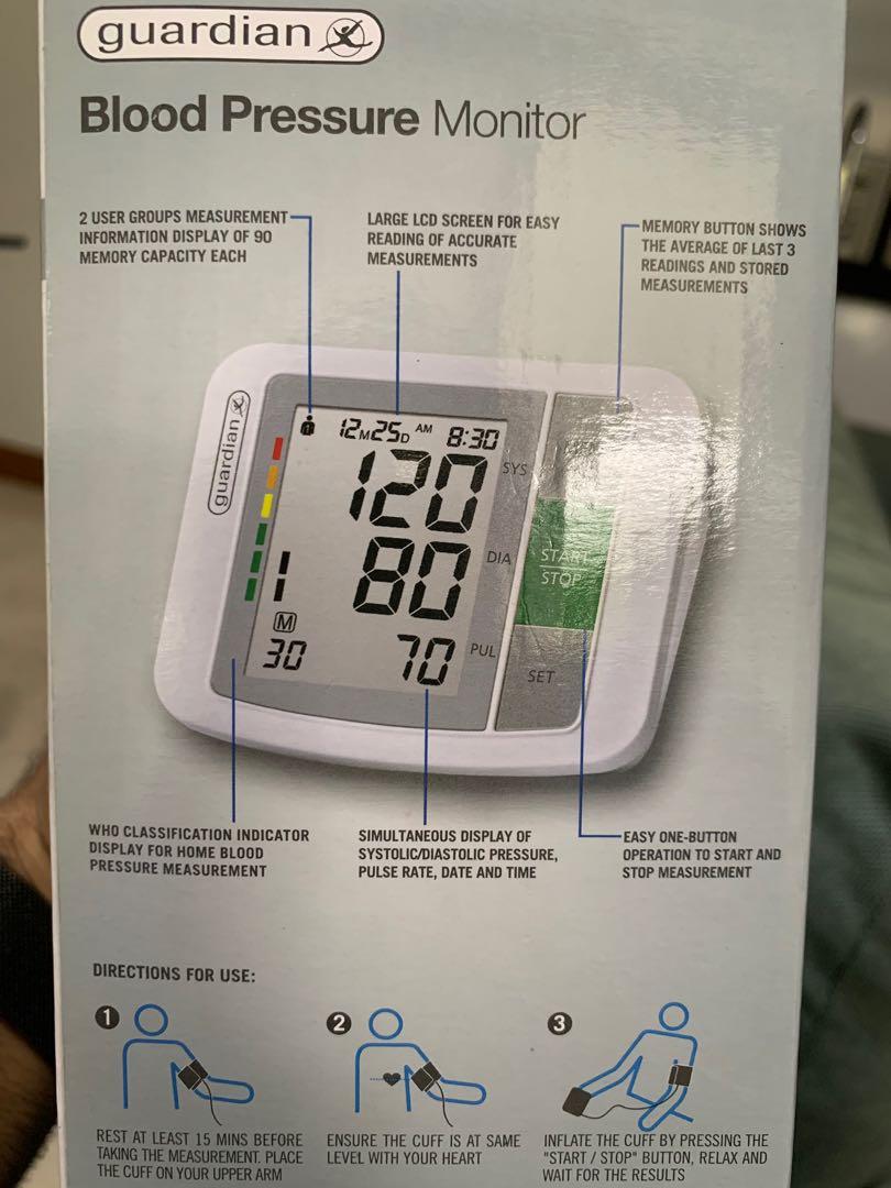 Blood Pressure Monitor - Guardian, Health & Nutrition, Health Monitors ...