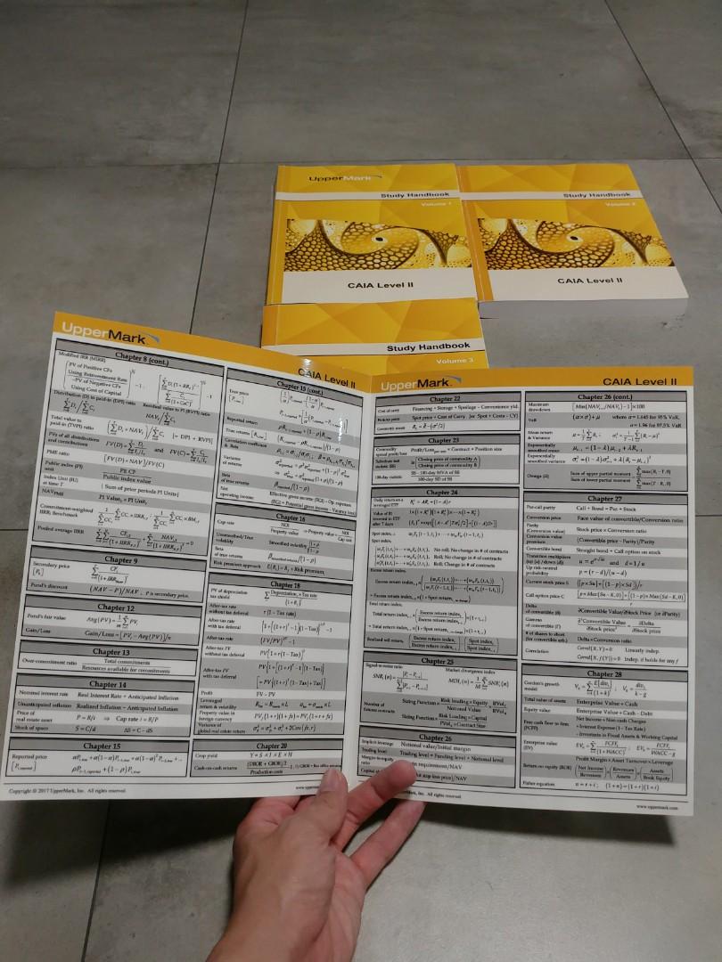 CAIA Level 2 Uppermark official study handbooks + Official formula ...