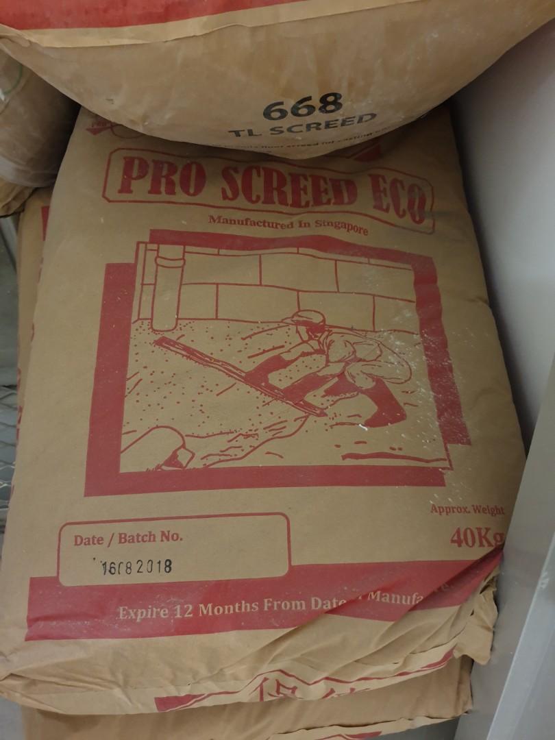 Cement screed 40kg per pack, Furniture & Home Living, Furniture, Other ...
