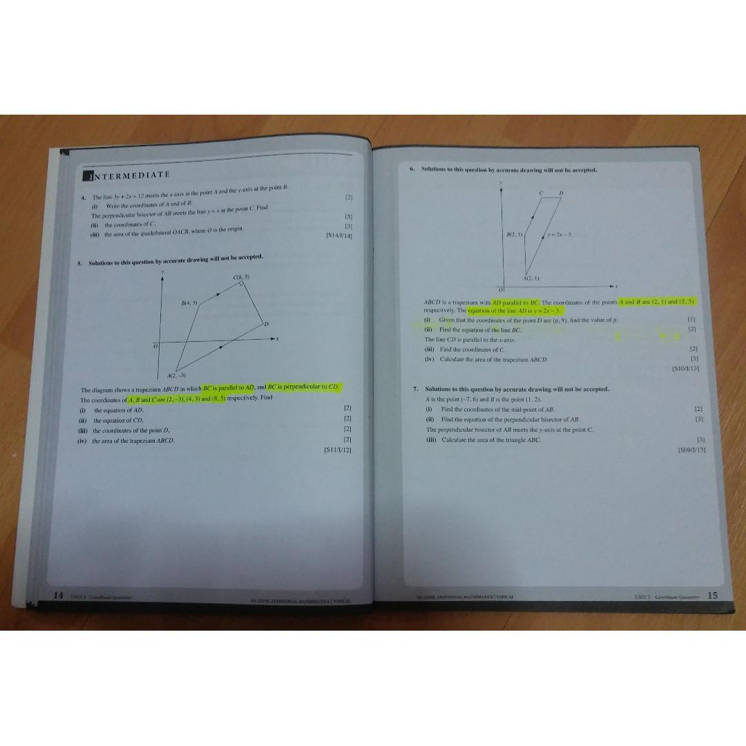 GCE 'N' Level Additional Mathematics Ten Years Series (TYS) WITH Answer ...
