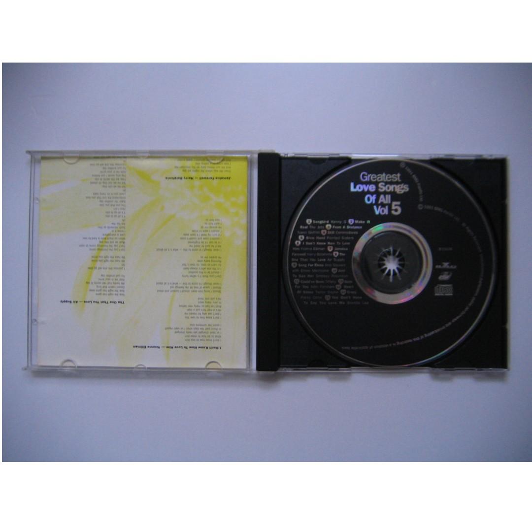 Greatest Love Songs Of All Vol.5 CD (Kenny G, The Jets, Nancl Griffith ...