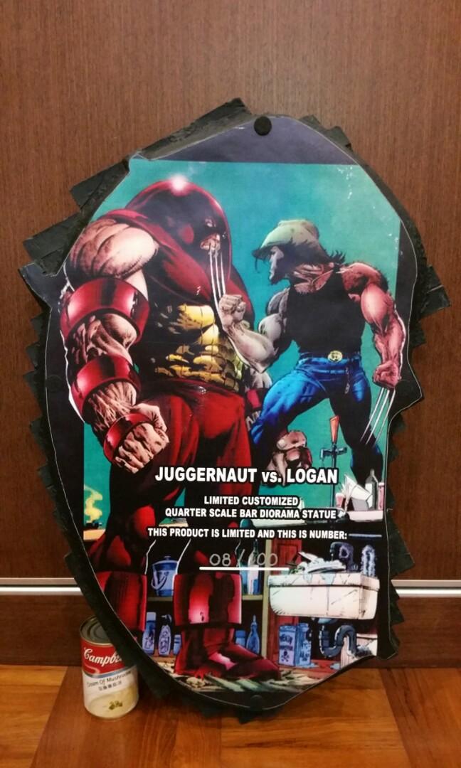 HALIMAW JUGGERNAUT VS LOGAN CUSTOM 1/4 SCALE BAR DIORAMA; JUGGERNAUT ...