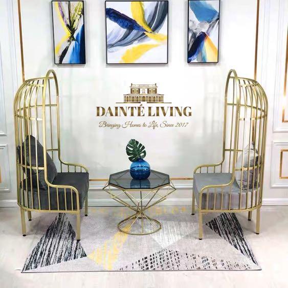 Modern Luxury Chrome Porter’s Cage Chair, Furniture & Home Living ...