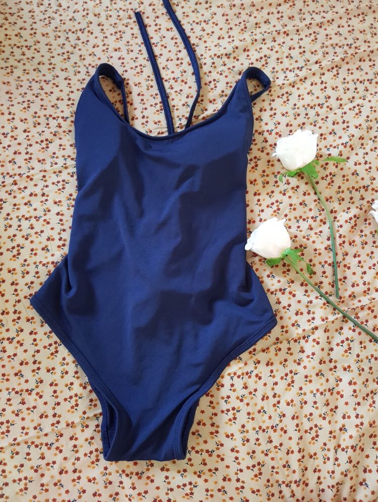 One Piece Dark Blue swimsuit, Women's Fashion, Swimwear, Bikinis ...