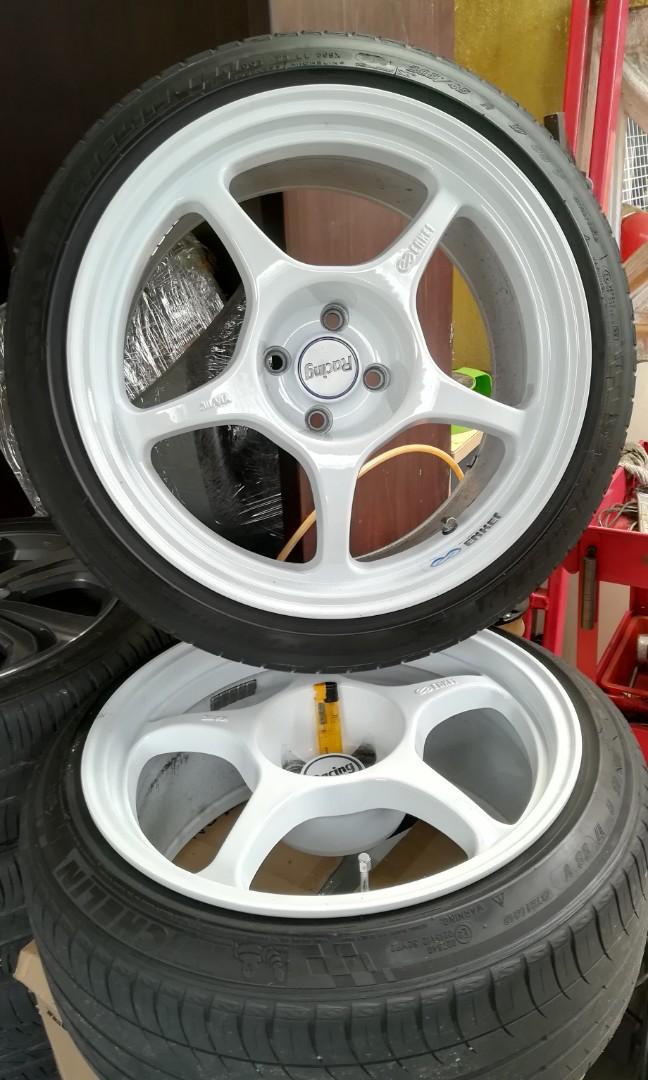 Sport Rim Enkei Rp01 17"x9JJ, 4x100 ET20, Auto Accessories on Carousell