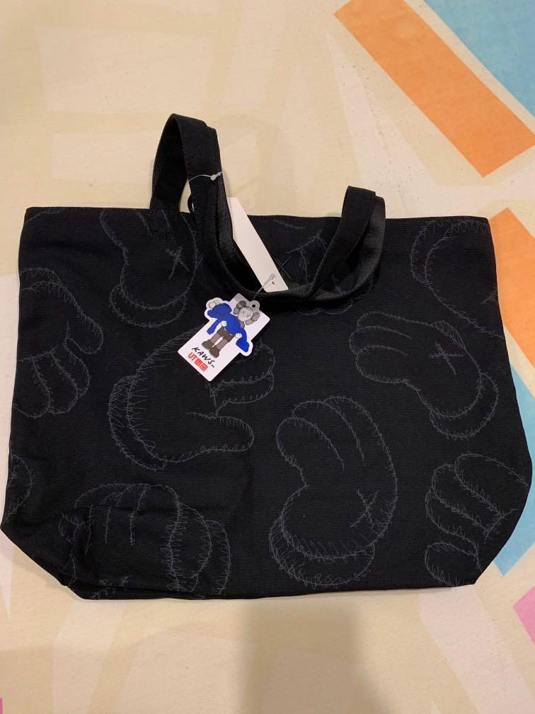 Uniqlo x kaws tote bag black, Women's Fashion, Bags & Wallets, Tote ...