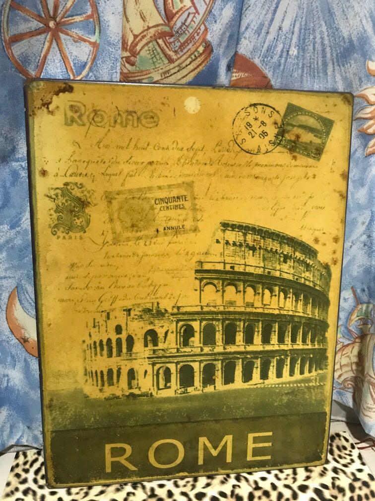 Vintage Rome metal sign board, Hobbies & Toys, Memorabilia ...