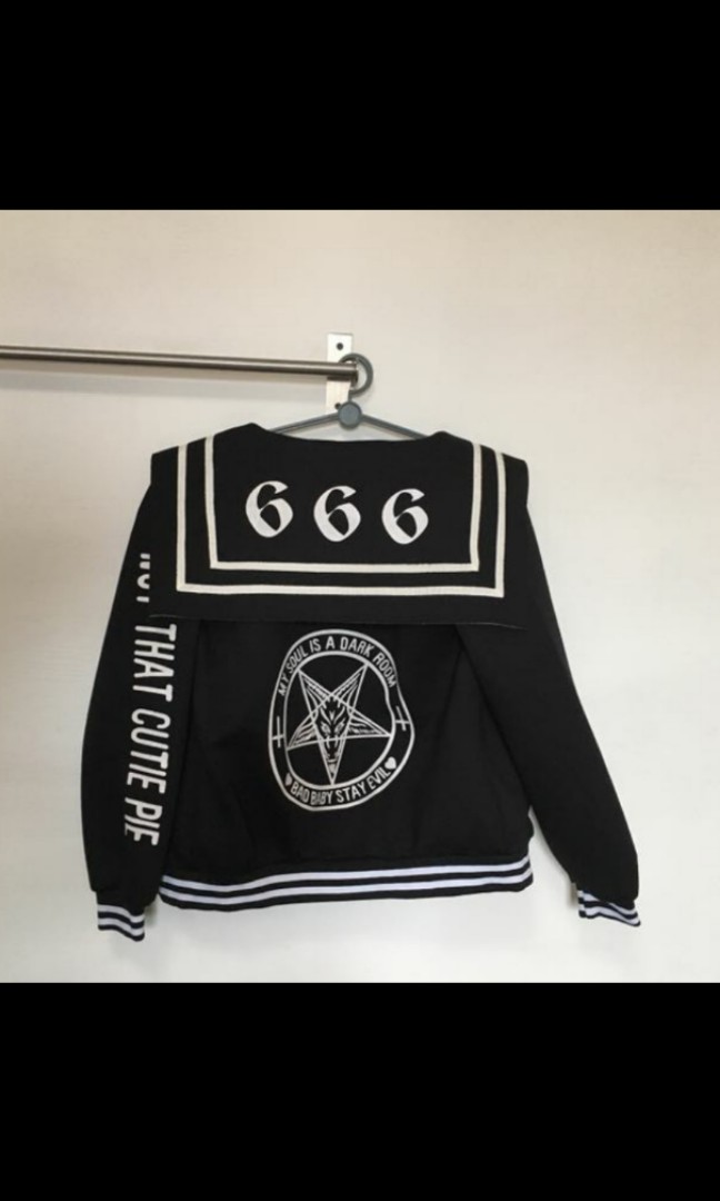 666 harajuku japanese visual/ fairy kei gothic lolita sailor bomber ...