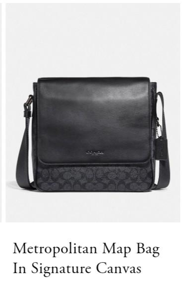 Coach Metropolitan Map Bag in Signature Canvass, Luxury, Bags & Wallets ...