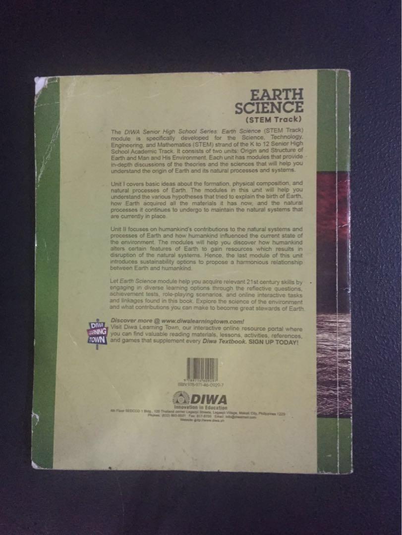 GRADE 11 BOOK FOR STEM: Earth Science (Diwa), Hobbies & Toys, Books ...