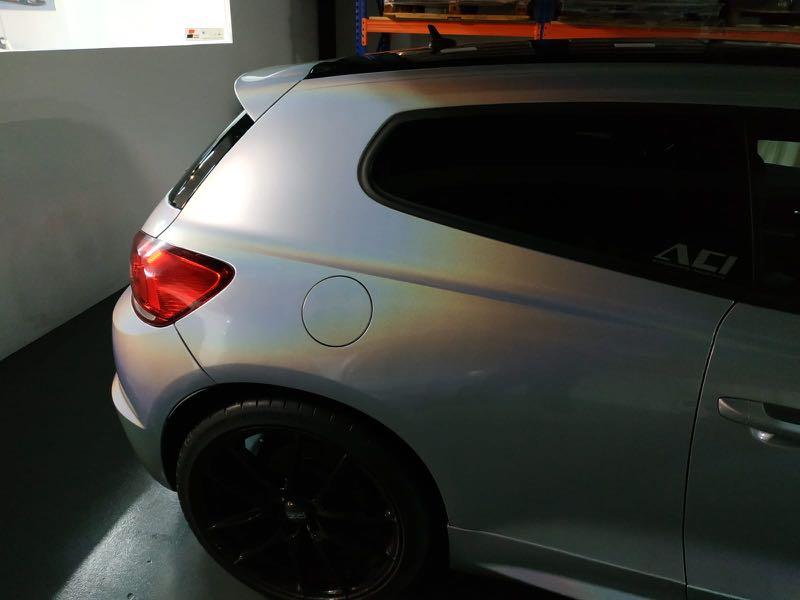 Laser flash silver vinyl wrap Vw scirocco, Car Accessories, Accessories ...