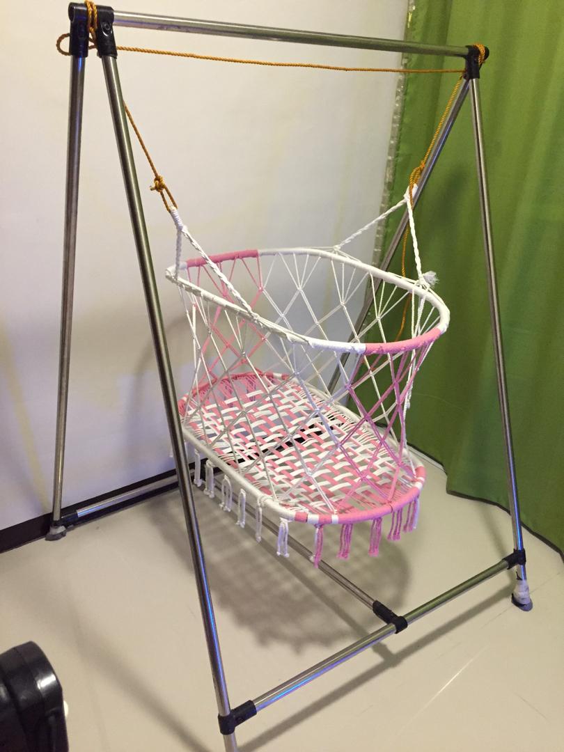 Metal swing frame & baby duyan, Babies & Kids, Baby Nursery & Kids ...