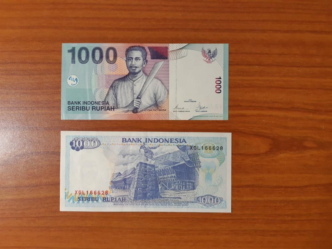 Old Indonesia Banknote 1000 Rupiahs, Hobbies & Toys, Memorabilia ...