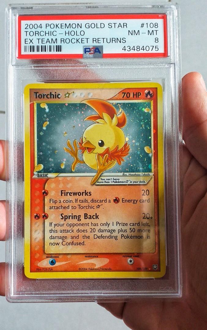 Pokemon Cards EX TRR Torchic Gold star PSA 8, Hobbies & Toys, Toys ...