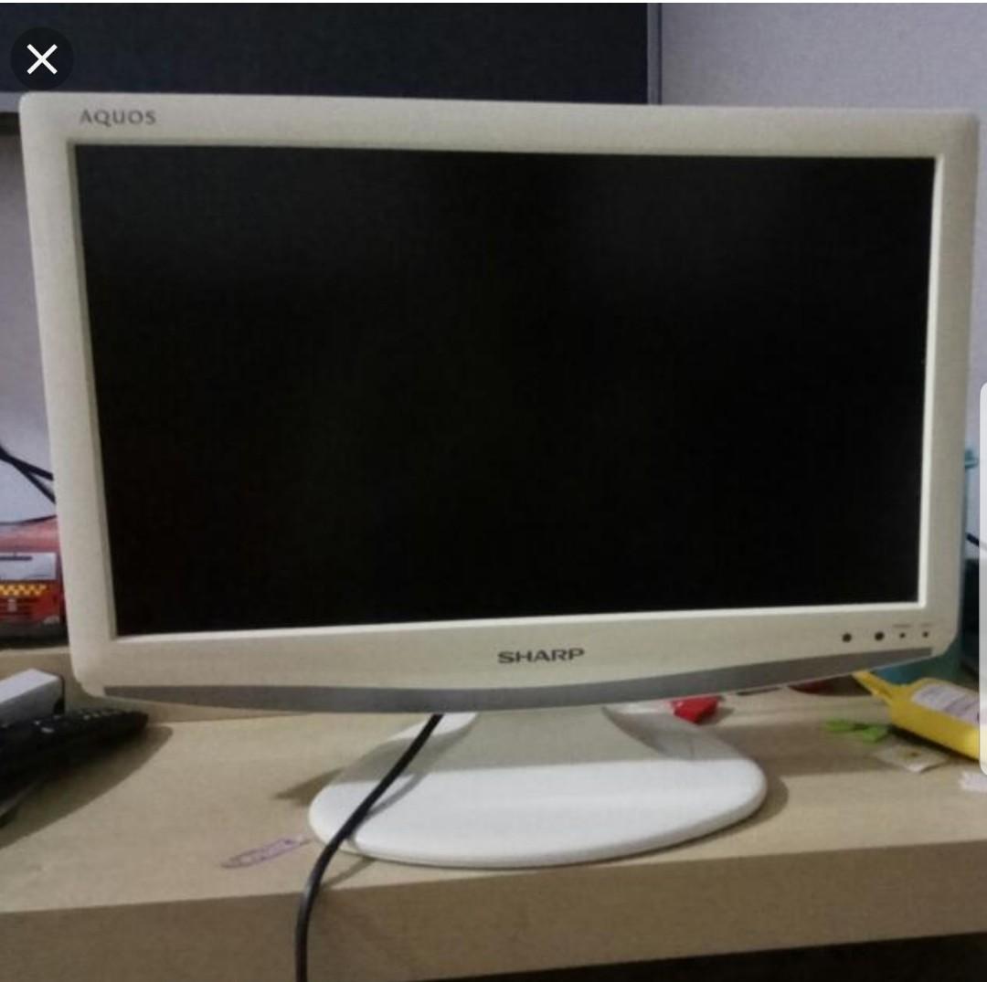 Sharp aquos TV monitor high performance 19 inch LC-19A 35M WH, TV ...