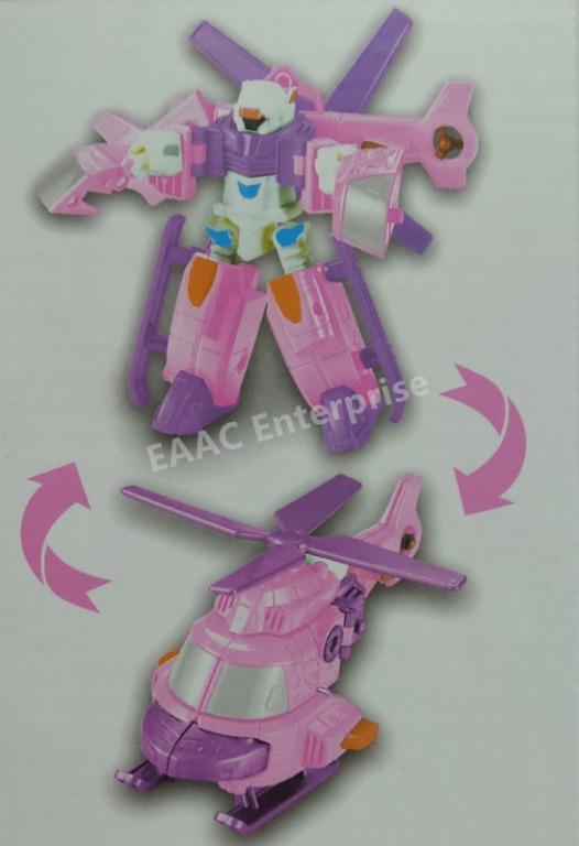 Tobot Transformation Transformer Robot Car Helicopter Pink, Hobbies ...