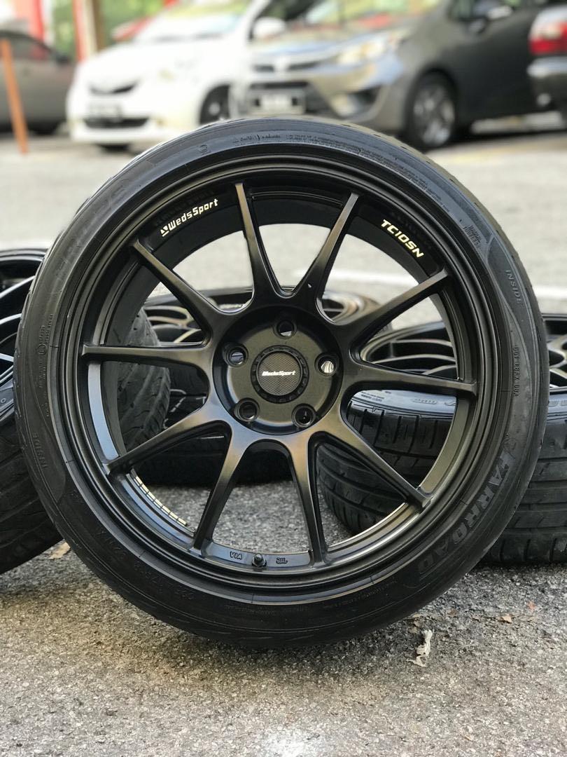 wedsport tc105n 18 inch sports rim volkswagen golf tyre 70%, Auto ...