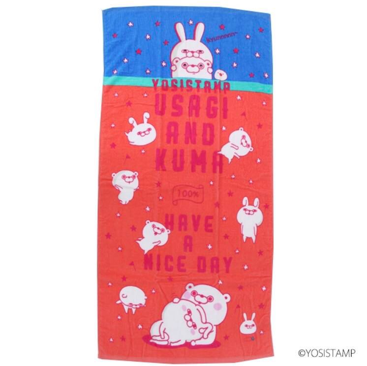 YOSISTAMP Usagi100％ 兔Kuma熊Neko 貓 LINE friends 眼神死 天然呆 大浴巾 毛巾, 傢俬＆家居, 家居 ...