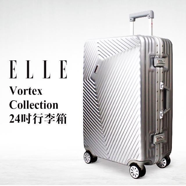【$4800】ELLE Authentic Vortex Collection Sliver Luggage Case Suitcase 正品 ...