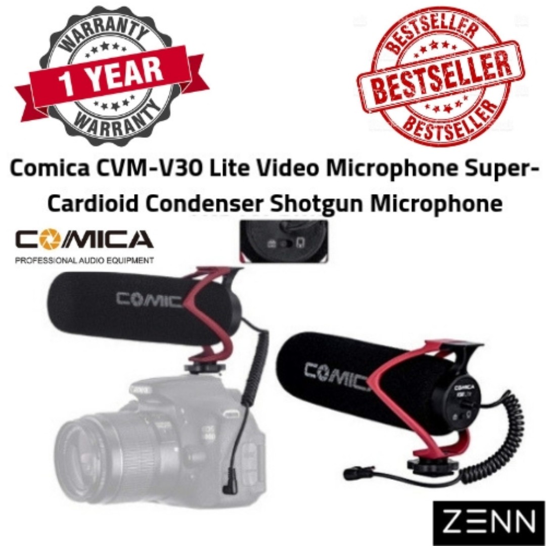 Comica CVM-30 Lite shotgun mic, Photography, Cameras on Carousell
