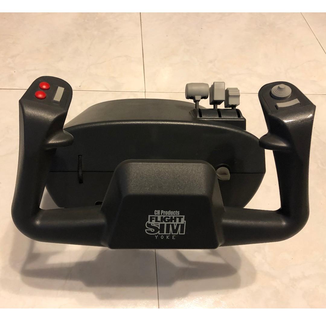 Complete flight simulator control set for PC, Video Gaming, Video Game ...