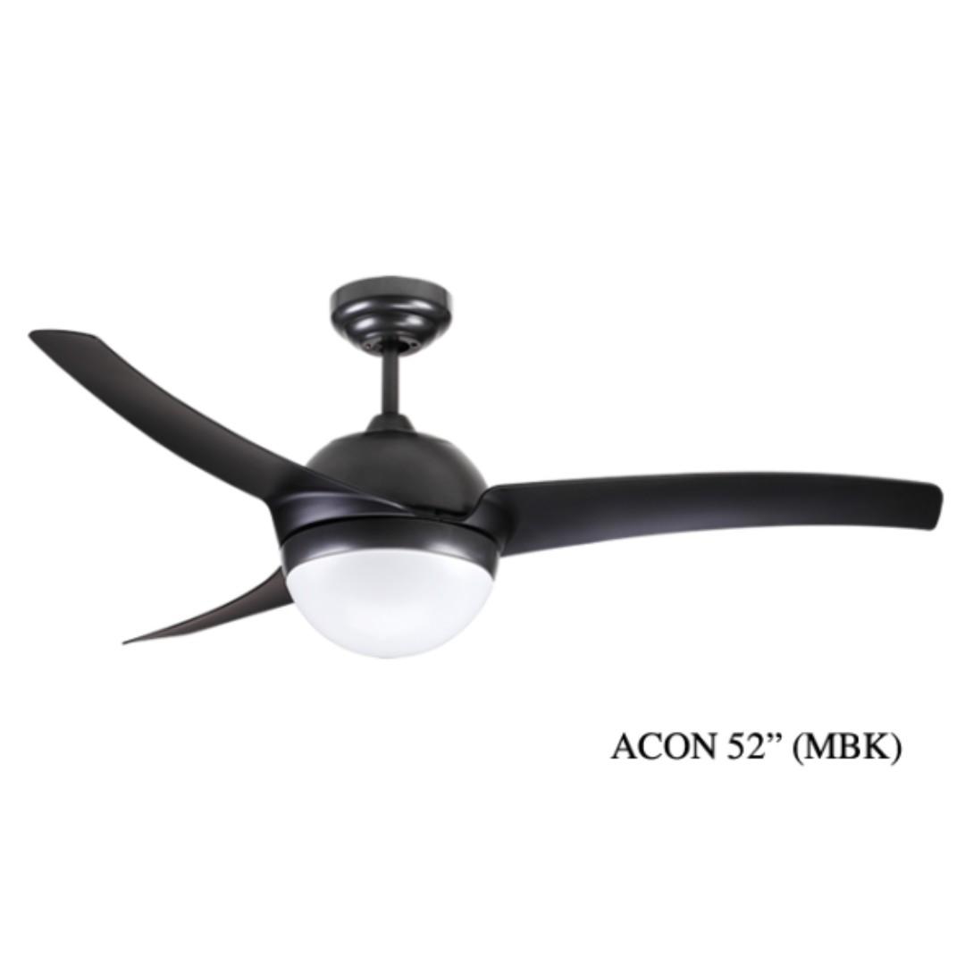 Fanco A-CON Ceiling Fan 42" / 52" with 3tone Light and remote, Home ...