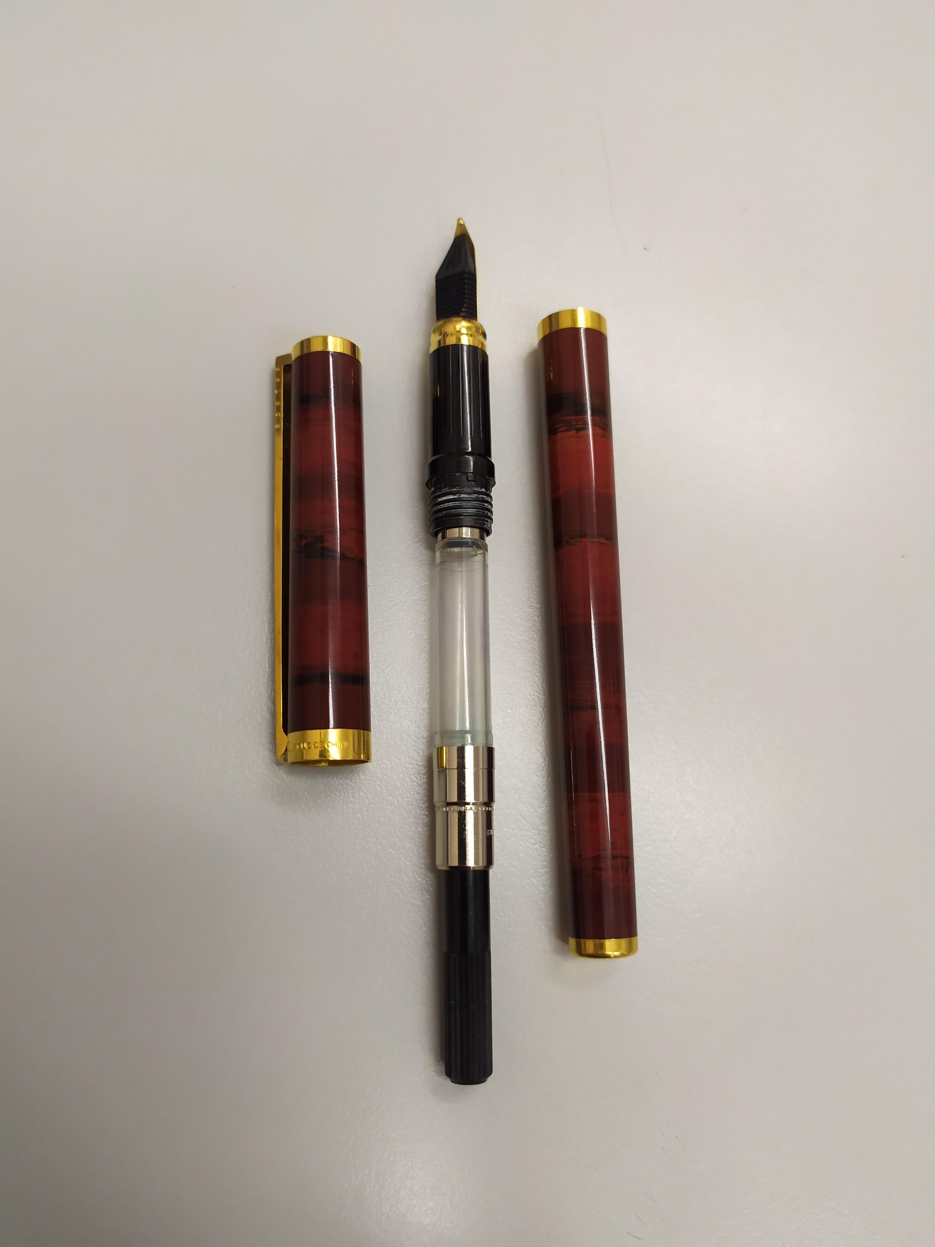 France S.T. Dupont Red Fountain Pen 2, Furniture & Home Living, Home ...