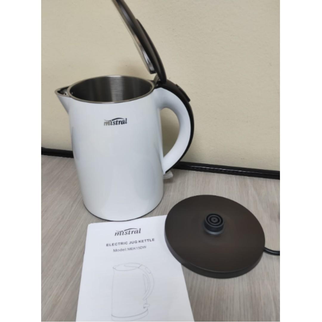 Mistral MEK15DW Stainless Steel Electric Kettle (1.5L), TV & Home ...