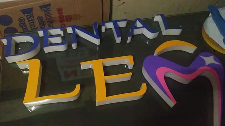 Panaflex acrylic and stainless build up signage, Furniture & Home ...