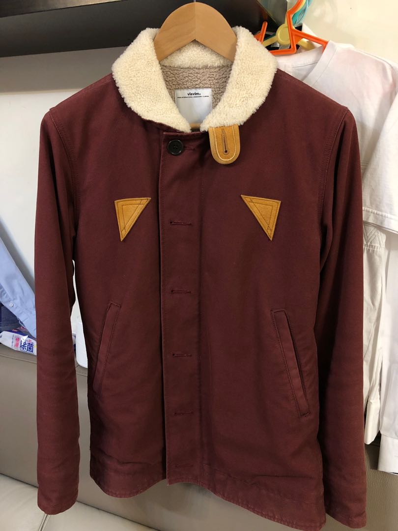 Visvim JKT Deckhand red 外套, 男裝, 外套及戶外衣服 - Carousell